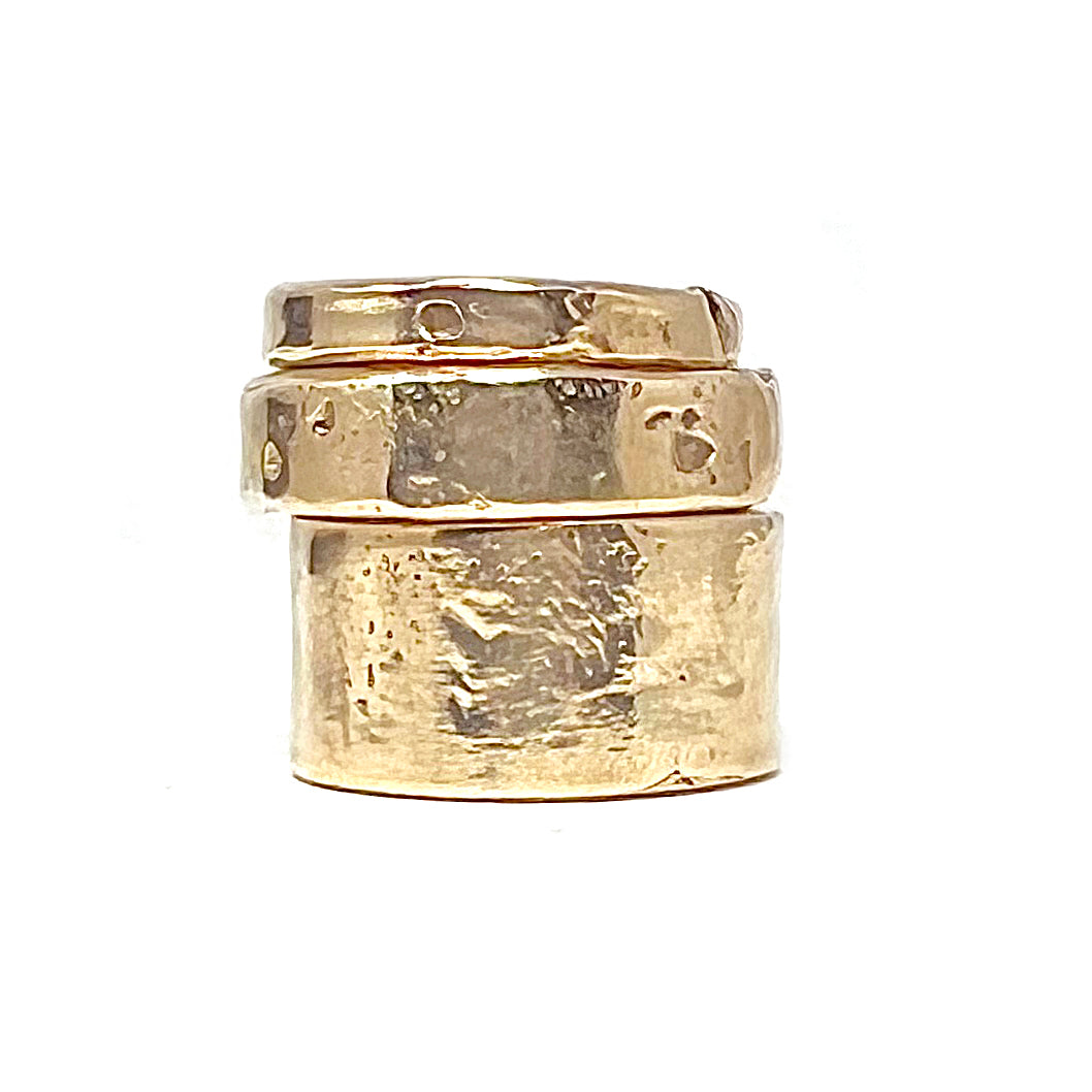 14k Gold Rustic Claro Band Ring | Handcrafted Jewelry & Objects